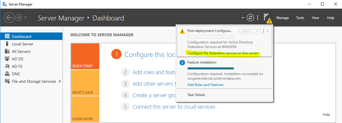 Install and Configure Active Directory Federation Services Windows 2016 ...